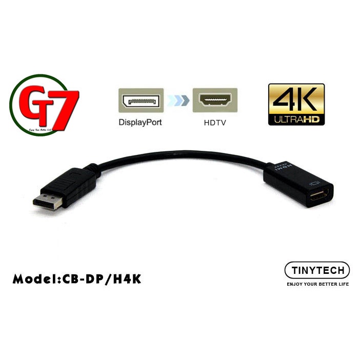 TINYTECH DISPLAY PORT MALE TO HDTV FEMALE 4K*2K CABLE (CB-DP/H4K ...