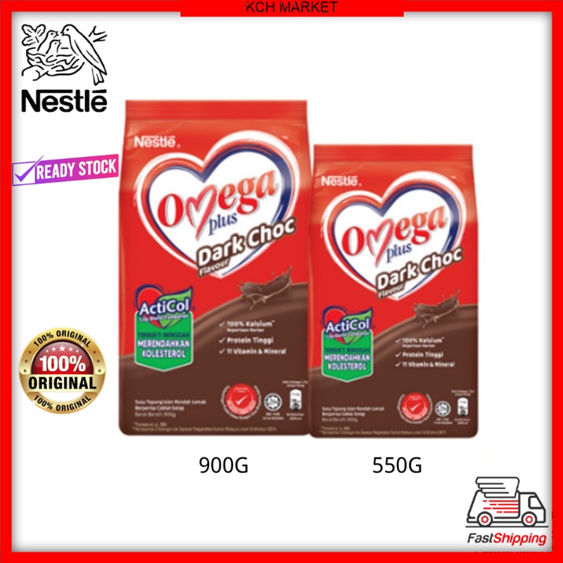 Nestle Omega Plus Dark Chocolate Milk Powder (550G/900G) | Shopee Malaysia