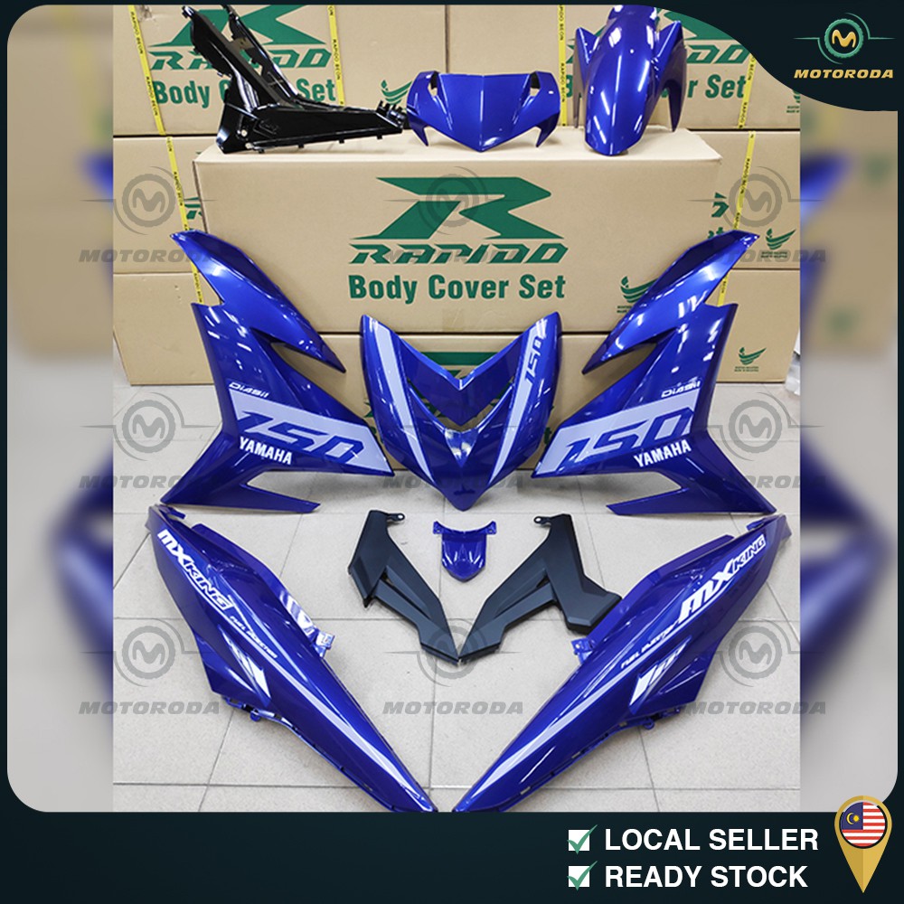 Rapido Cover Set Assembly Y15ZR V1/V2 Mx King GP Blue (Sticker Tanam) | Shopee Malaysia