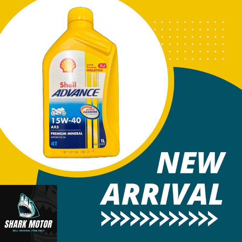 SHELL ADVANCE AX5 15W-40 (💯ORIGINAL) | Shopee Malaysia