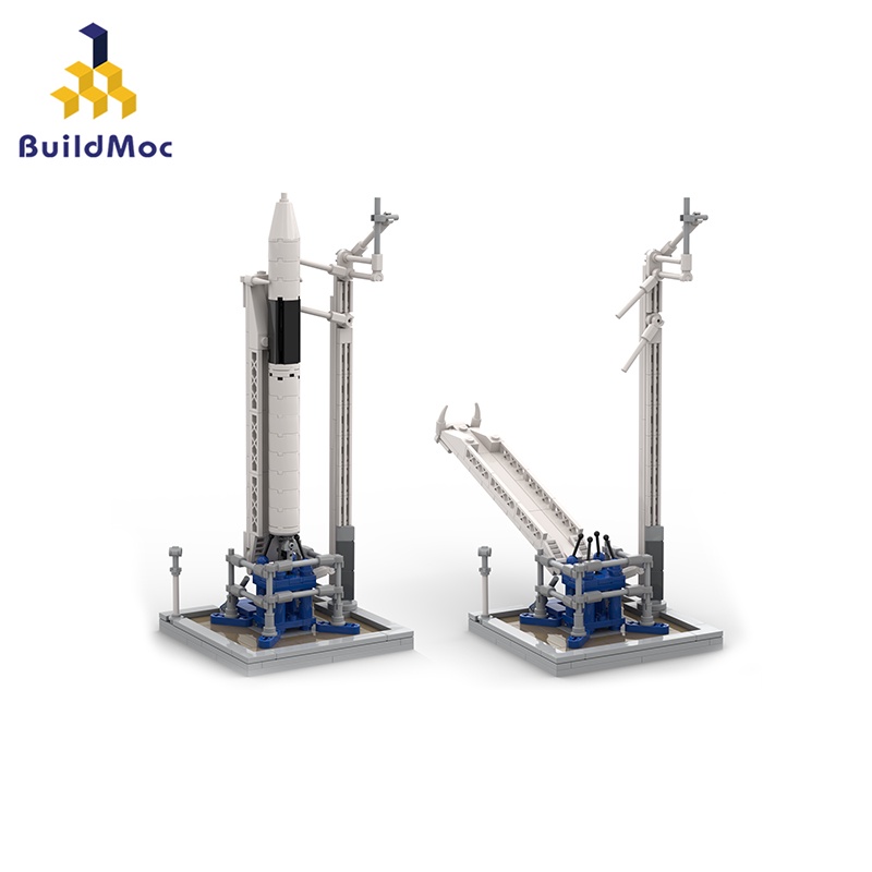Buildmoc space Falcon One Rocket and launch pad Model building blocks ...