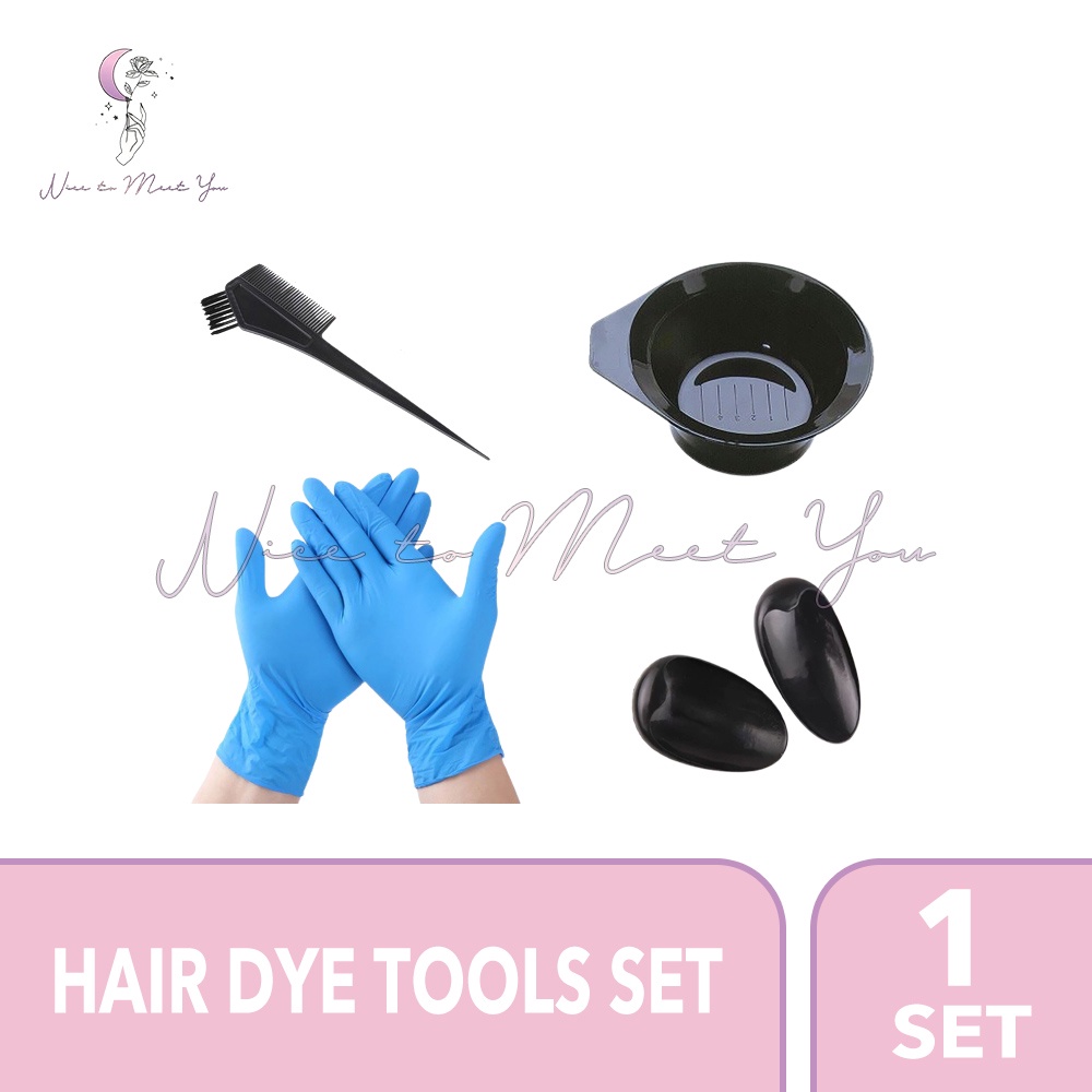 Hair Color Dye Tools Set 4 In 1(mixingbowlbig,earcover,brushsmall ...