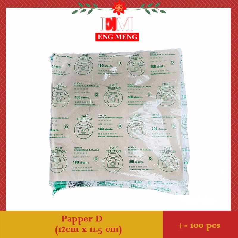 Hawker Brown Paper Wrap / Kertas Bungkus Nasi / Nasi Lemak / Nasi ...