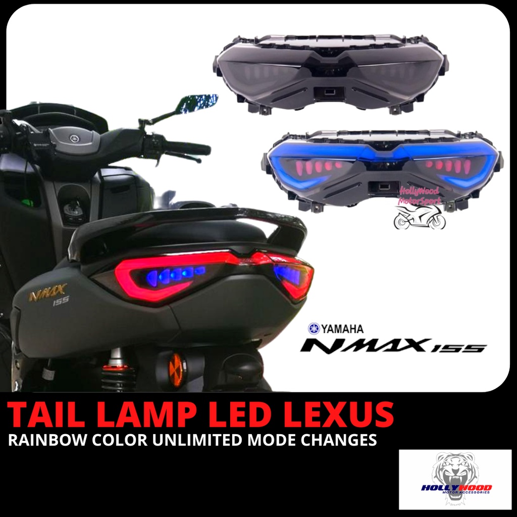 YAMAHA NMAX NEW / NMAX V2 TAIL LAMP LED BENTUK DESIGN LEXUS BUILT IN 9 ...