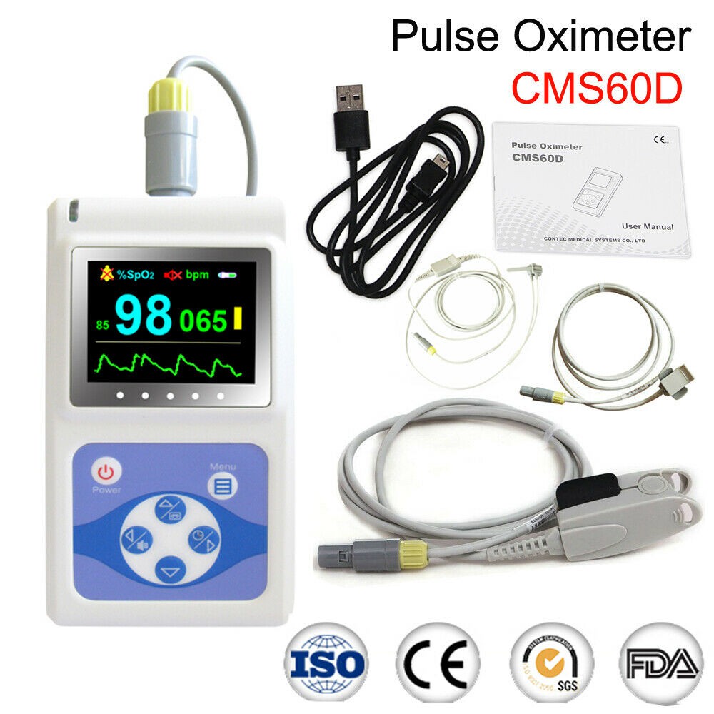 CONTEC CMS60D Handheld Pulse Oximeter PR Monitor Adult /Paediatric ...