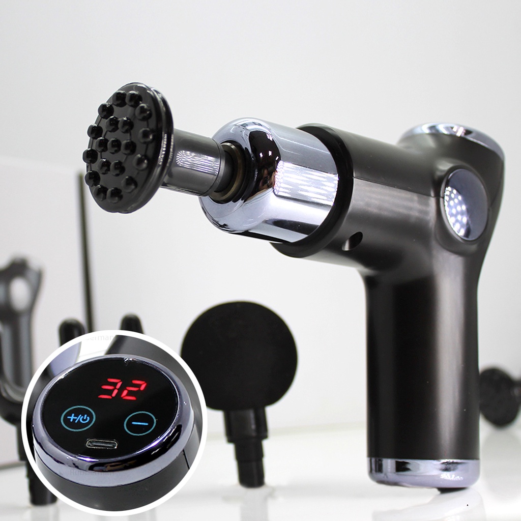 (90min) Massage Gun Mesin Urut Mesin Urutan Masage Gun Long Battery ...