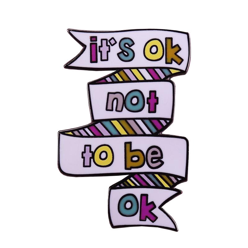 It's ok not to be ok lapel pin mental health awareness brooch ...