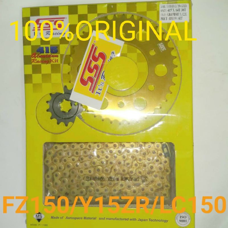 SS 415 RACING Yamaha Y15 / FZ150 / LC150 SSS Sprocket Set (1 SET ...