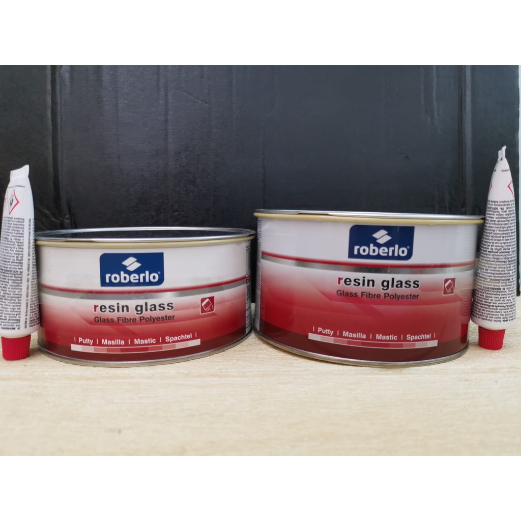 ROBERLO Resin Glass Fiber Putty (1.5KG / 750GM) with Hardener Set | Shopee Malaysia