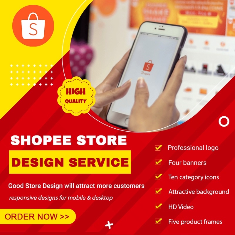 Shopee Store Design Service [with amazing features includes logo, HD ...