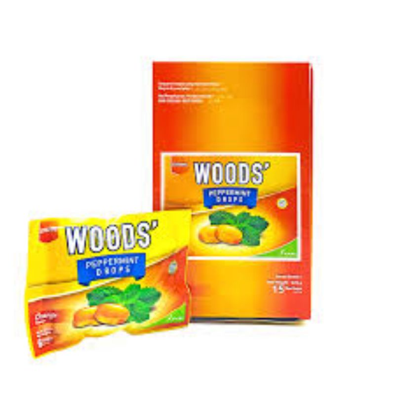 [WHOLESALE SPECIAL] WOODS' PEPPERMINT DROPS LOZENGES (15 SACHETS ...