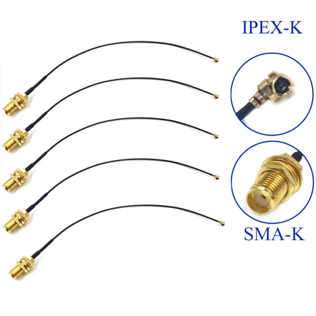 SMA Connector Cable Female to IPX/IPEX UFL to SMA Female RG1.13 Antenna ...