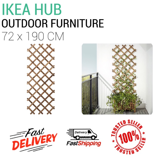 READY STOCK Wooden Trellis Balcony Decoration Wood Rak Dinding Pokok ...