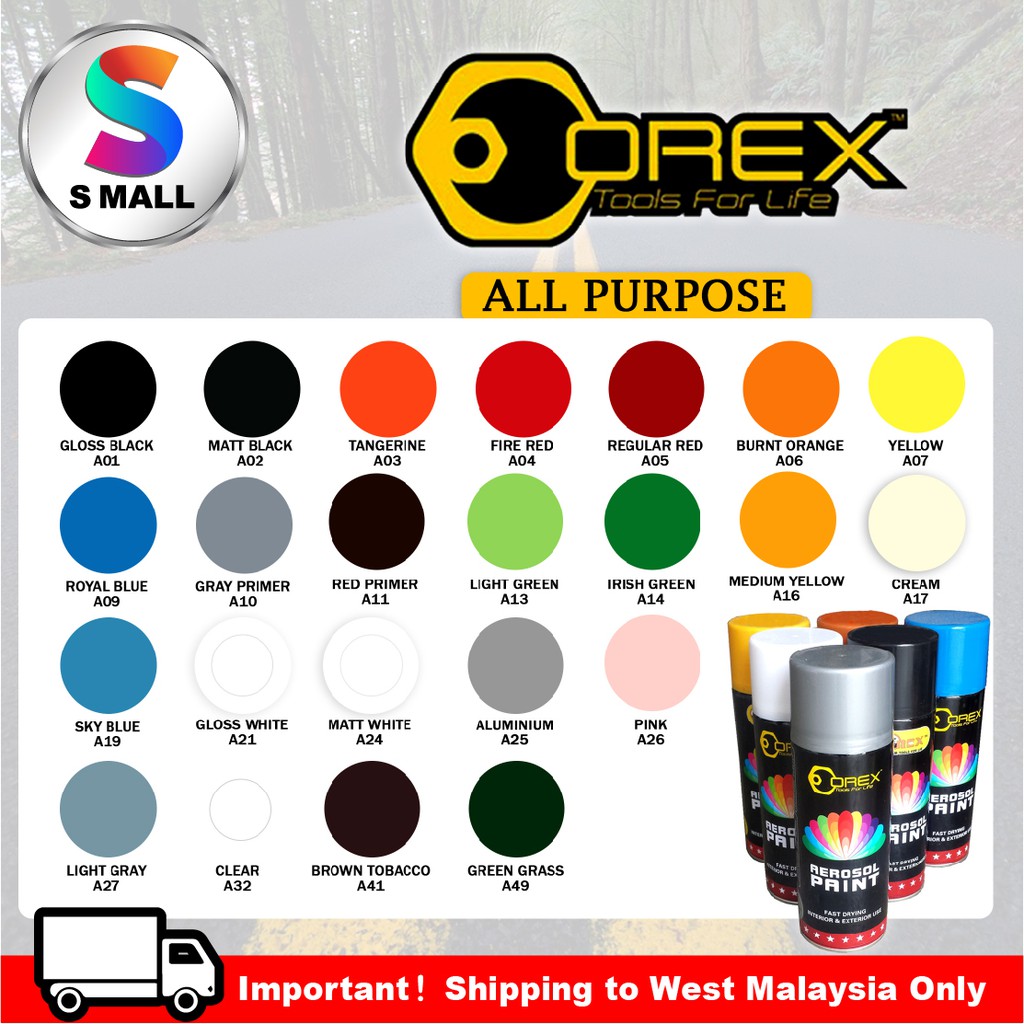 Orex Aerosol Spray Paint 400ml (part 1) | Shopee Malaysia