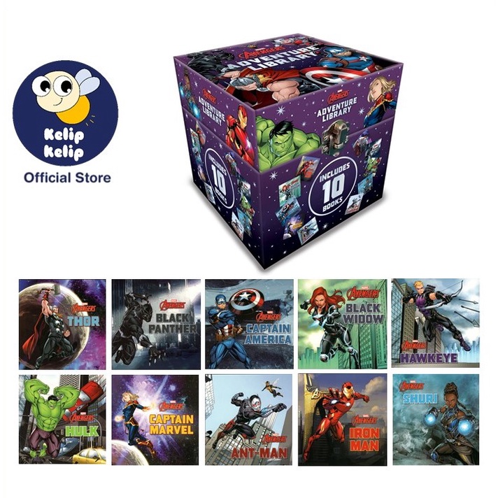 Marvel My Little Library Book Gift Set Box With 10 Storybooks For Kids ...