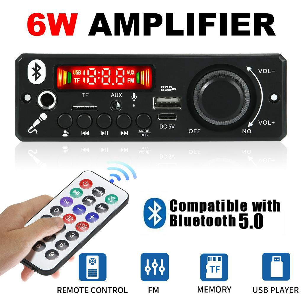 6W Amplifier DC 5V MP3 WMA Decoder Board Bluetooth 5.0 Audio Module USB ...