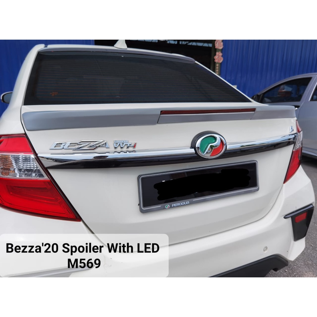 Perodua Bezza 2020 Spoiler With LED Fiber | Shopee Malaysia