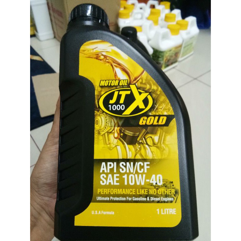 FREE 🎁 + MINYAK JTX GOLD RED ENGINE OIL 1&4 LITER ORIGINAL | Shopee ...