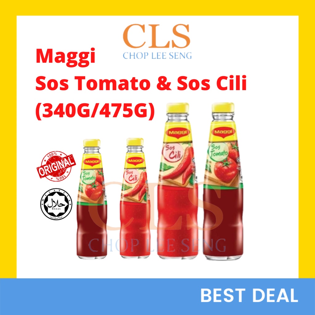 CLS Maggi Sos Cili Sos Tomato Chilli Sauce 辣椒酱 番茄酱 ( 340G / 475G ...