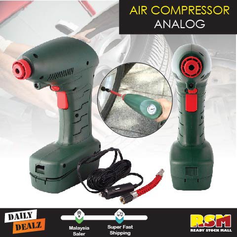 Air Dragon Portable Air Compressor Analog Pressure Emergency Inflator ...