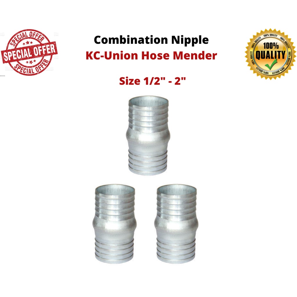 [READY STOCK-KL] King Combination Galvanized KC-Union Hose Mender (Size ...