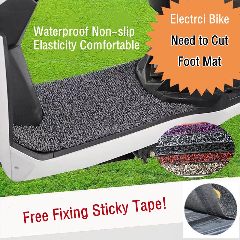 Electric Bike Foot Mat Electric Motorcycle Carpet Thick Scooter Mat DIY ...
