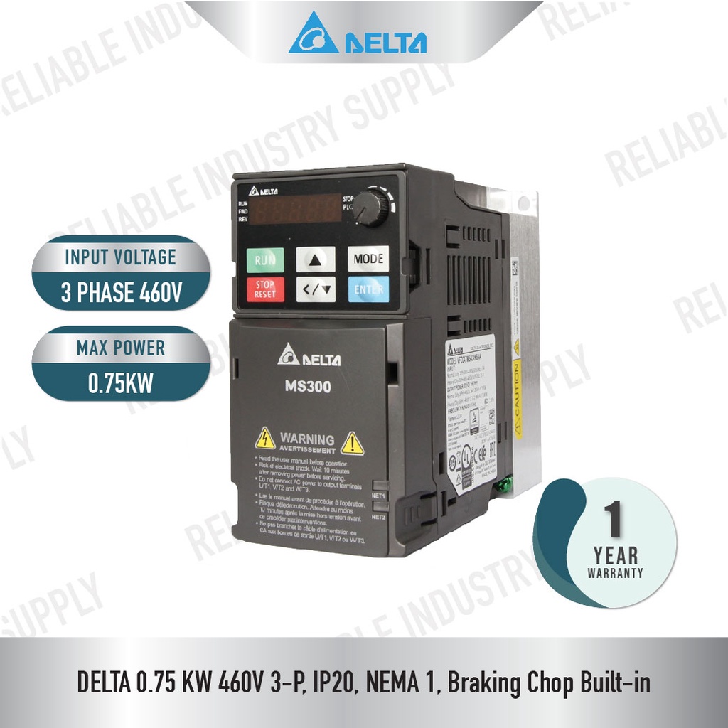 DELTA Inverter MS300 Series 0.75KW - 1.5KW 1PH & 3PH 230V-415V | Shopee ...