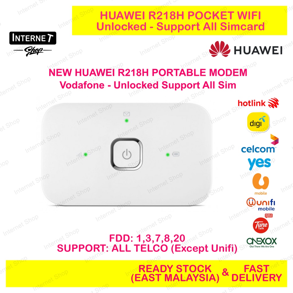 NEW HUAWEI R218H 4G POCKET MOBILE WIFI Modified Unlocked Support All ...
