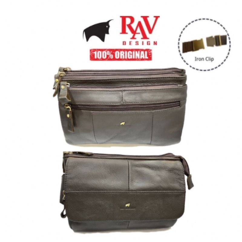 RAV DISIGN Genuine leather Waist Bag Crossbody bag Beg YRY182-G1 YRY182 ...