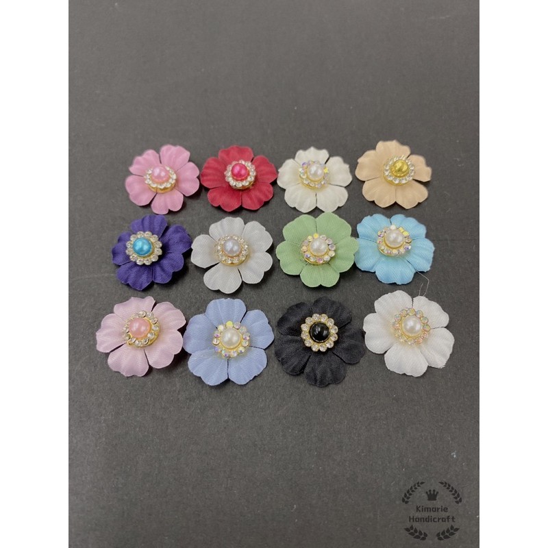 Bunga 3D Kain Diamonds Kilat/Handmade Bunga 3D/10 pcs 1pkt/Bunga 3D ...