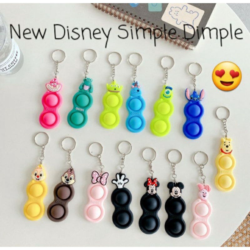 New Cute Mini Disney Simple Dimple Two Finger Fidget Toy | Shopee Malaysia