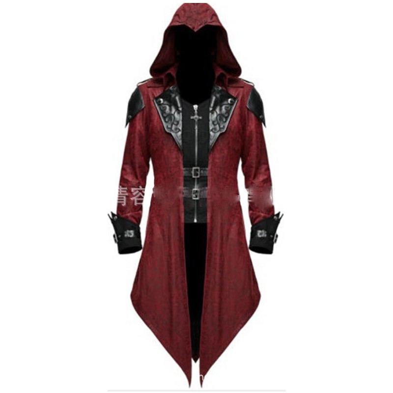 Assassin's Creed Cosplay Adult Man Woman Streetwear Hooded PU Jackets ...