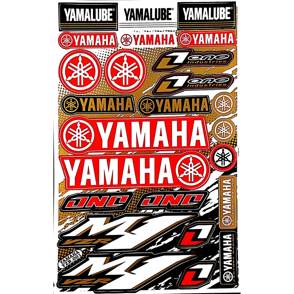YAMAHA Logo Sticker Set Motorcycle Big Bike Car Pvc Material Glossy ...