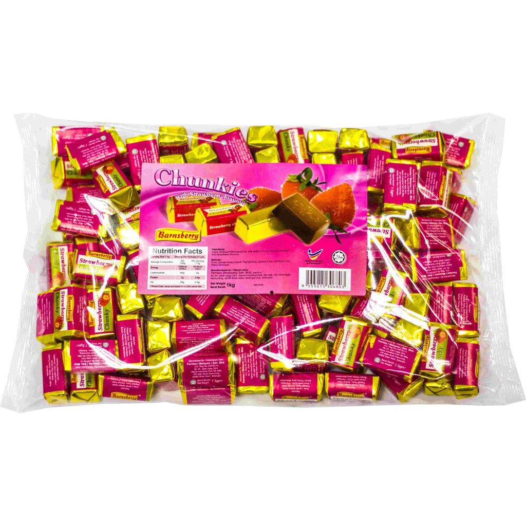 Barnsberry Chocolate Strawberry Chunky 1Kg | Shopee Malaysia