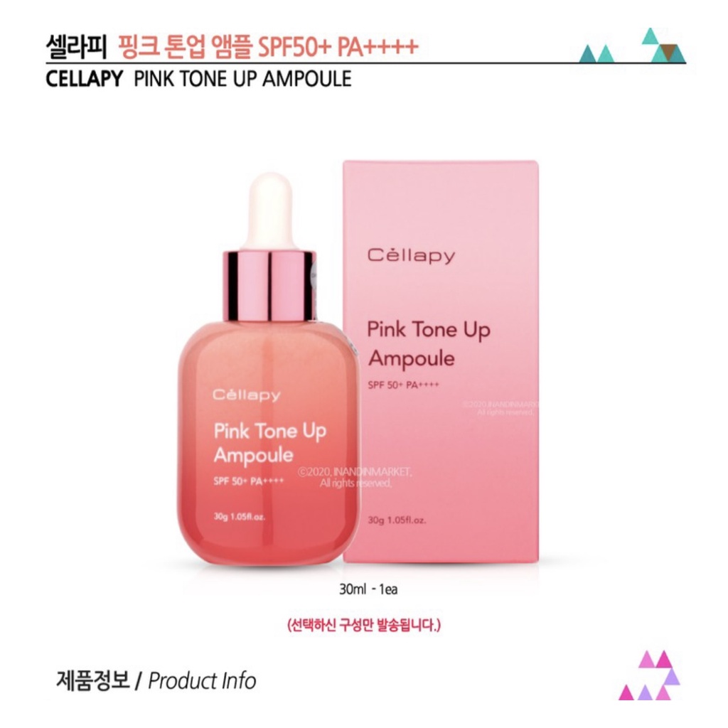 CELLAPY Celapy Pink Tone Up Ampoule Whitening, Sunscreen, Tone Lifting ...