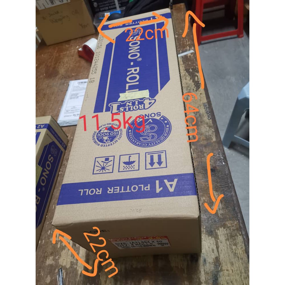 A1 Plan Printing Paper / Plotter Roll (80gsm) / 594x50x2core /4 rolls ...