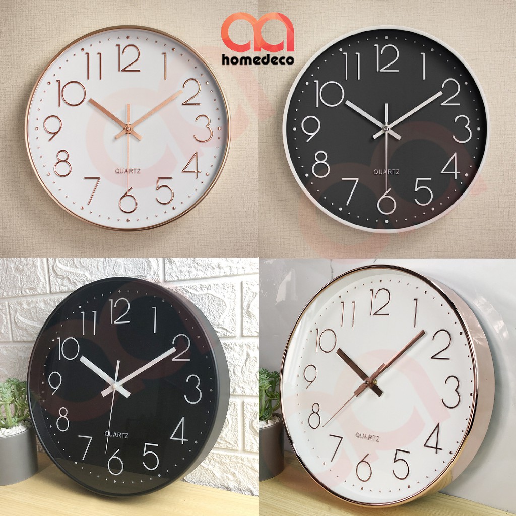 30cm Jam Dinding Quartz Modern Silent Jam Dinding Wall Clock Hiasan ...
