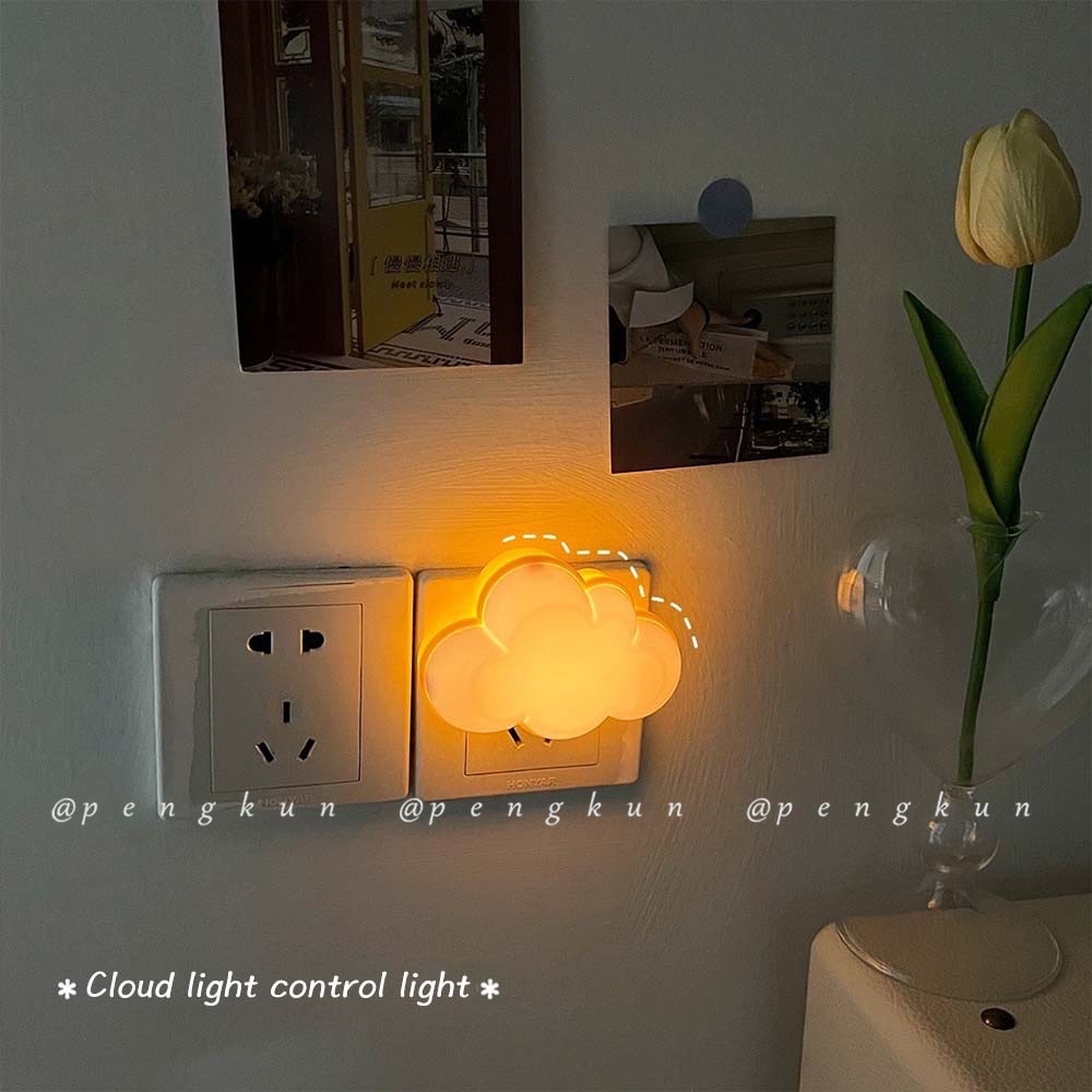 ins Cloud Plug-In Type LED Bedside Night Light Control Induction Energy ...