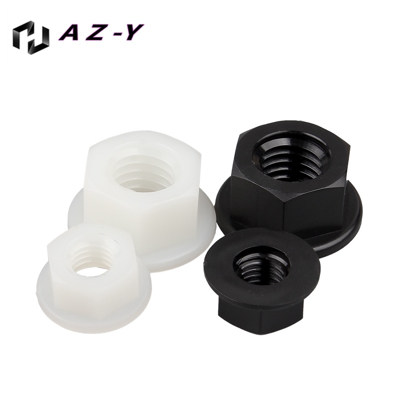 HJC）Nylon Flange nut hexagon anti slip screw cap with cushion plastic ...