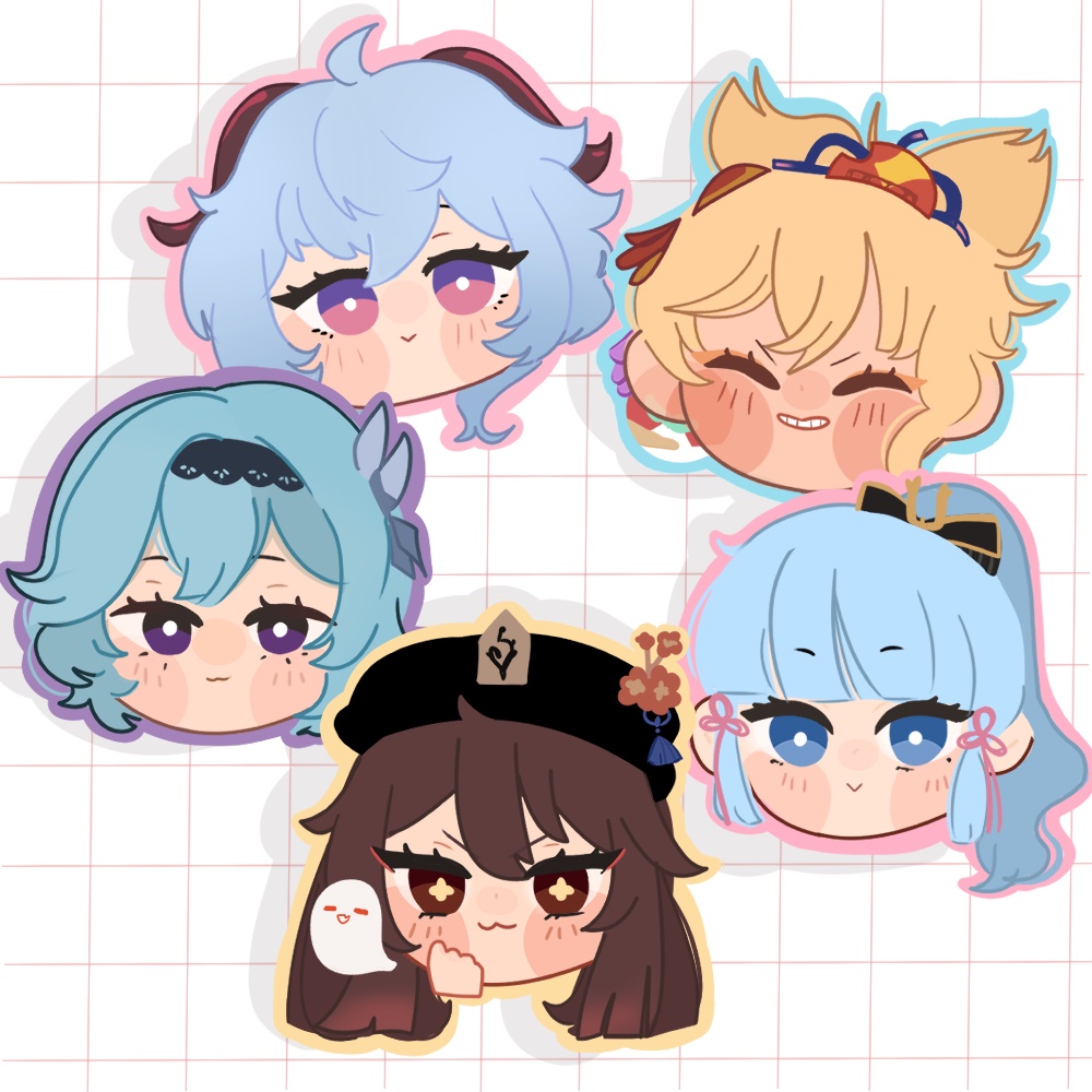 Genshin impact chibi stickers pack 1 | Shopee Malaysia