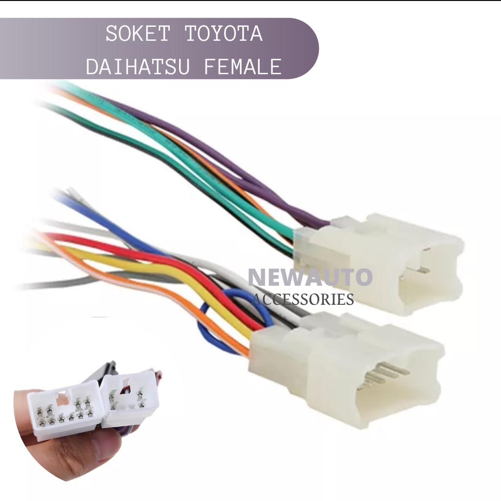 Toyota daihatsu female socket toyota PNP female head unit socket cable ...