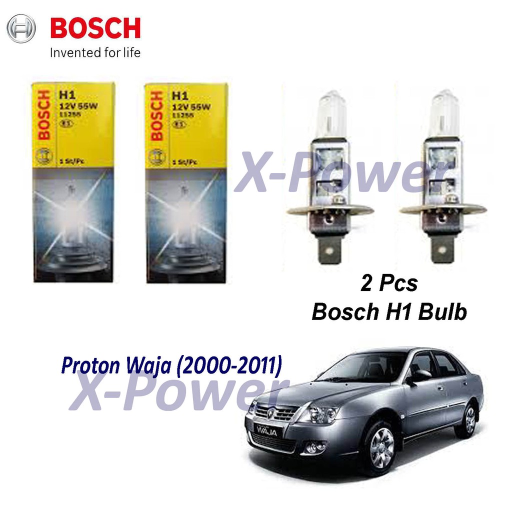 Proton Waja Headlamp Light Bulb Bosch H1 12V 55W 2Pcs xpower | Shopee ...