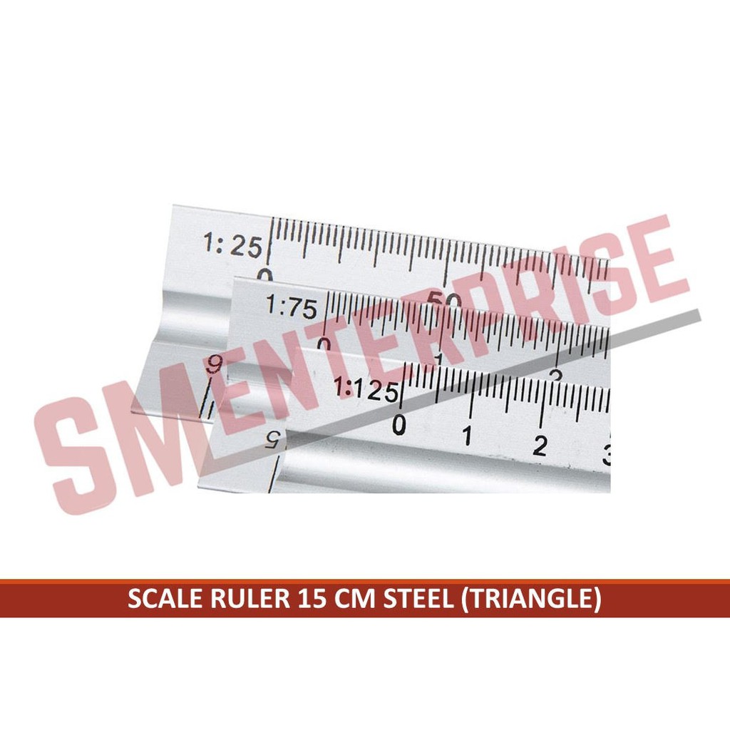Scale Ruler 15cm Steel (Triangle) | Shopee Malaysia