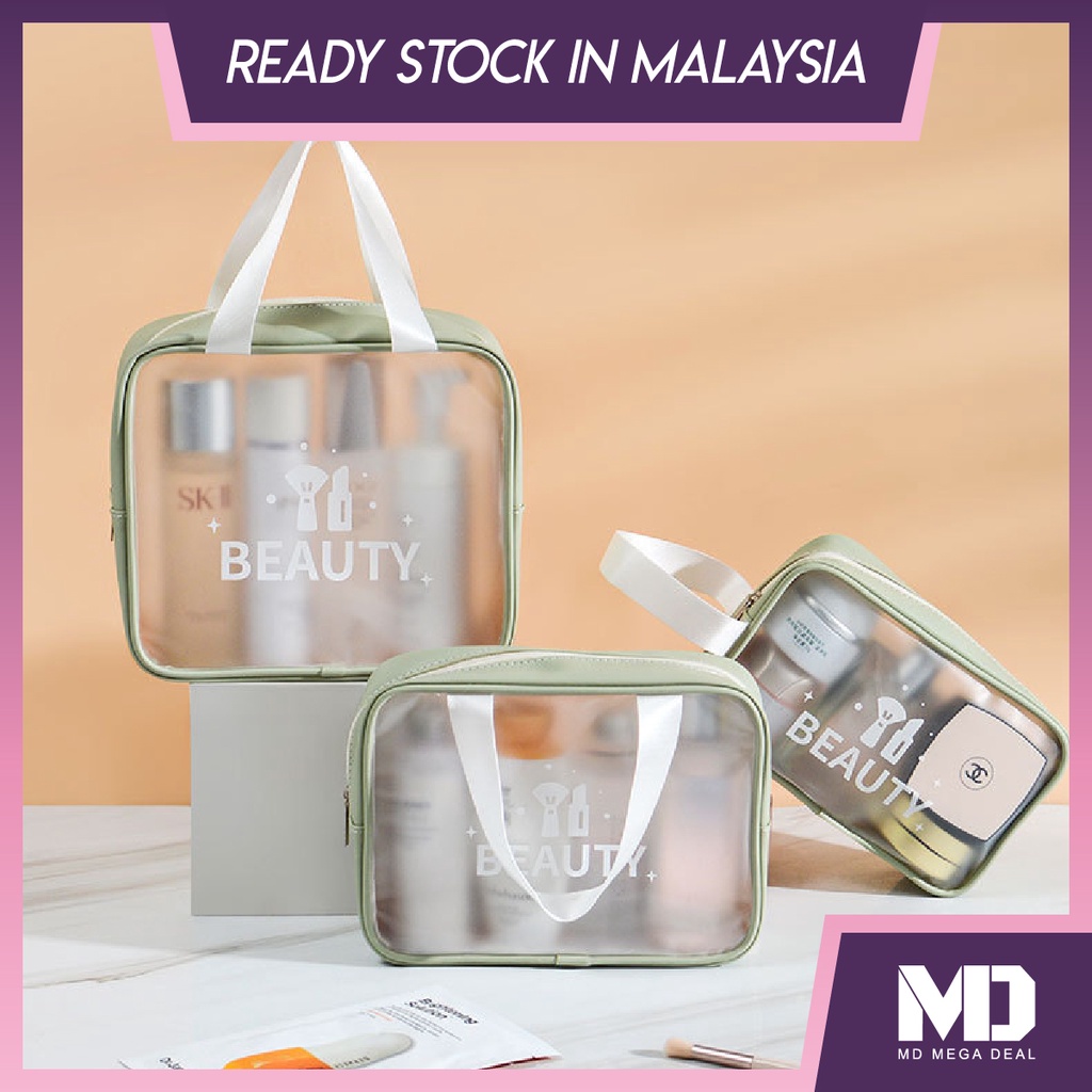 《Mega Deal》Waterproof TPU Cosmetic Bag Makeup bag Transparent Storage ...