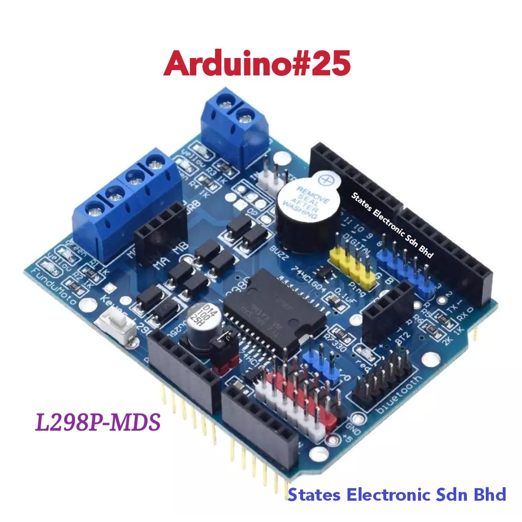 Arduino#25 L298P/MDS L298P 2A Motor Driver Shield H-Bridge - V2 ...