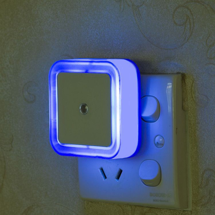 LED Light Sensor Night Lights Square Ringlike Light Control UK Plug ...