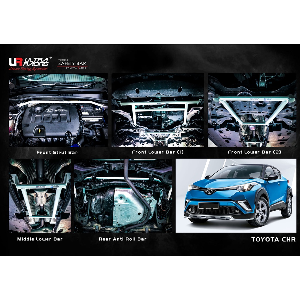PROMOTION TOYOTA CHR C-HR AX10 - 100% Ultra Racing Safety Bar FULL BAR ...