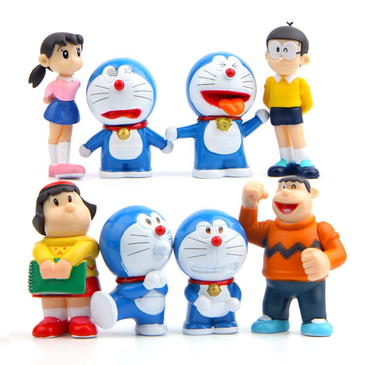Doraemon 8pcs collection cake topper figure | Shopee Malaysia