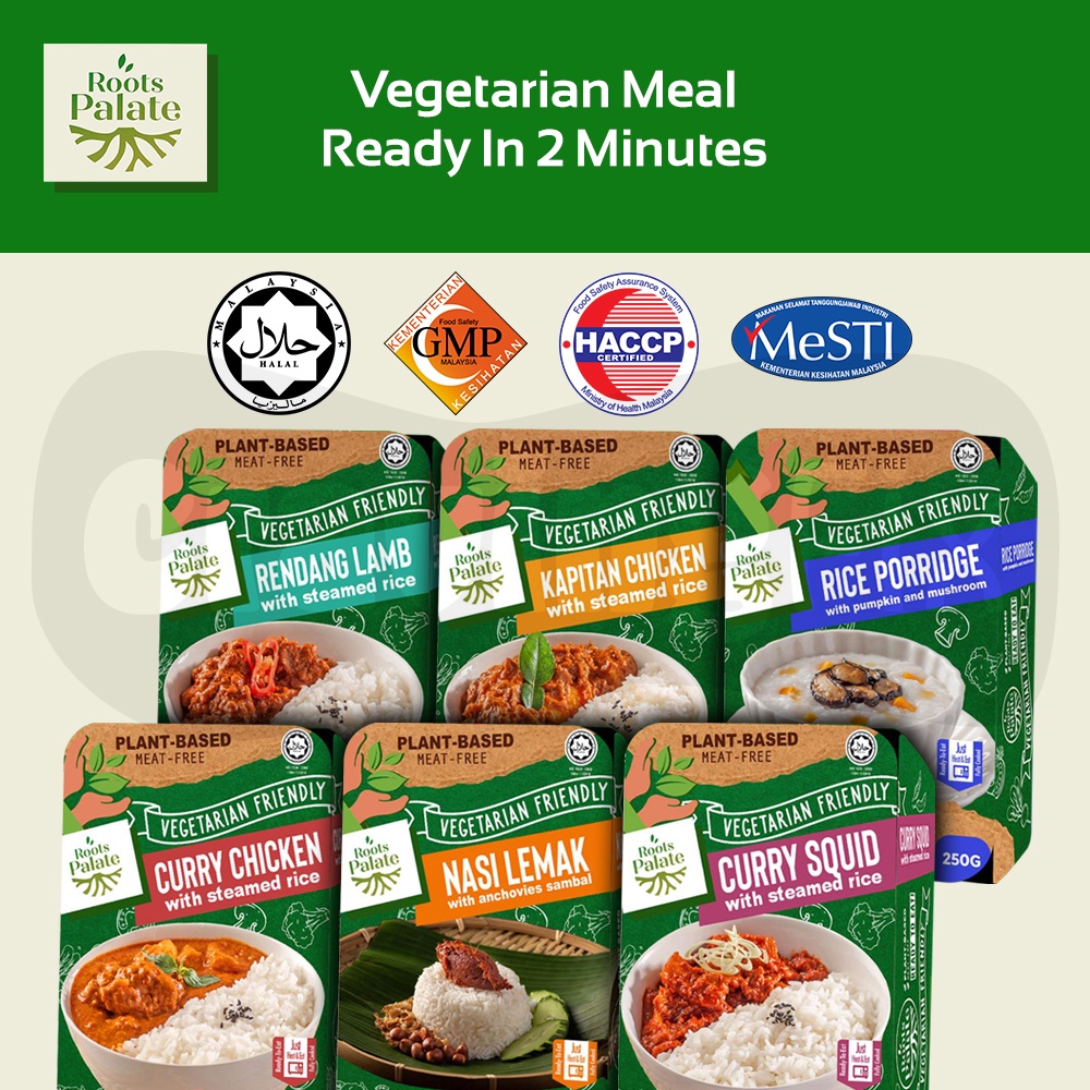 [HALAL] ROOTS PALATE Vegetarian Ready To Eat Food Plant-Based Cooked ...