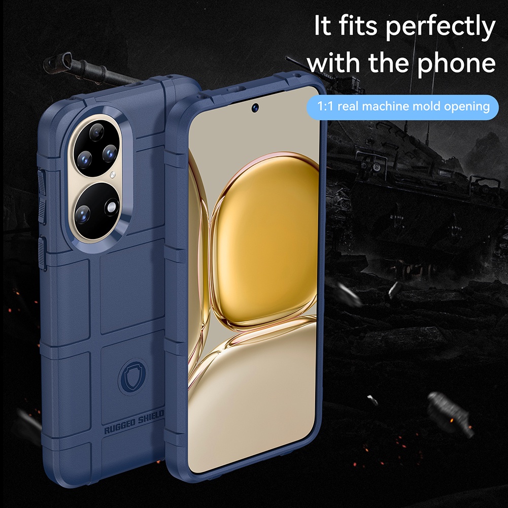 Huawei P50 Rugged Shield Thick TPU Shockproof Case Cover Protection ...